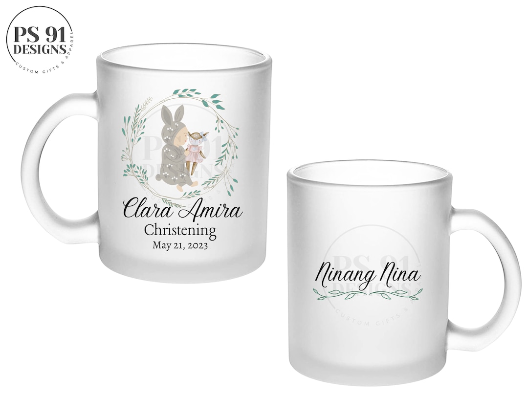 Personalized Frosted Mug: Christening Baptism Gift, Custom Design - Etsy