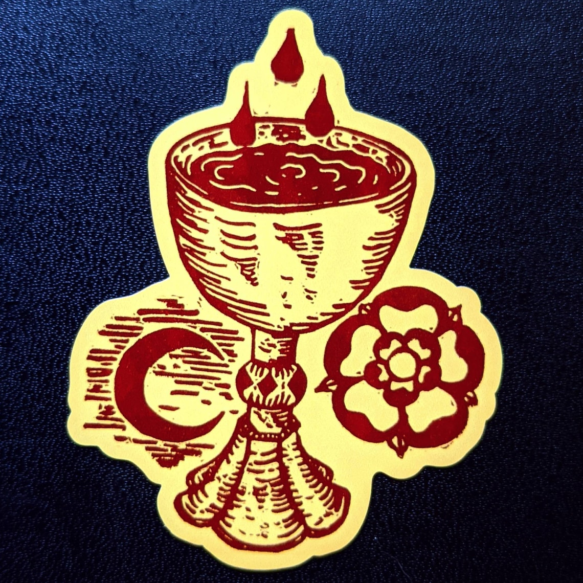 Rosicrucian Rose Chalice Magnet - Etsy