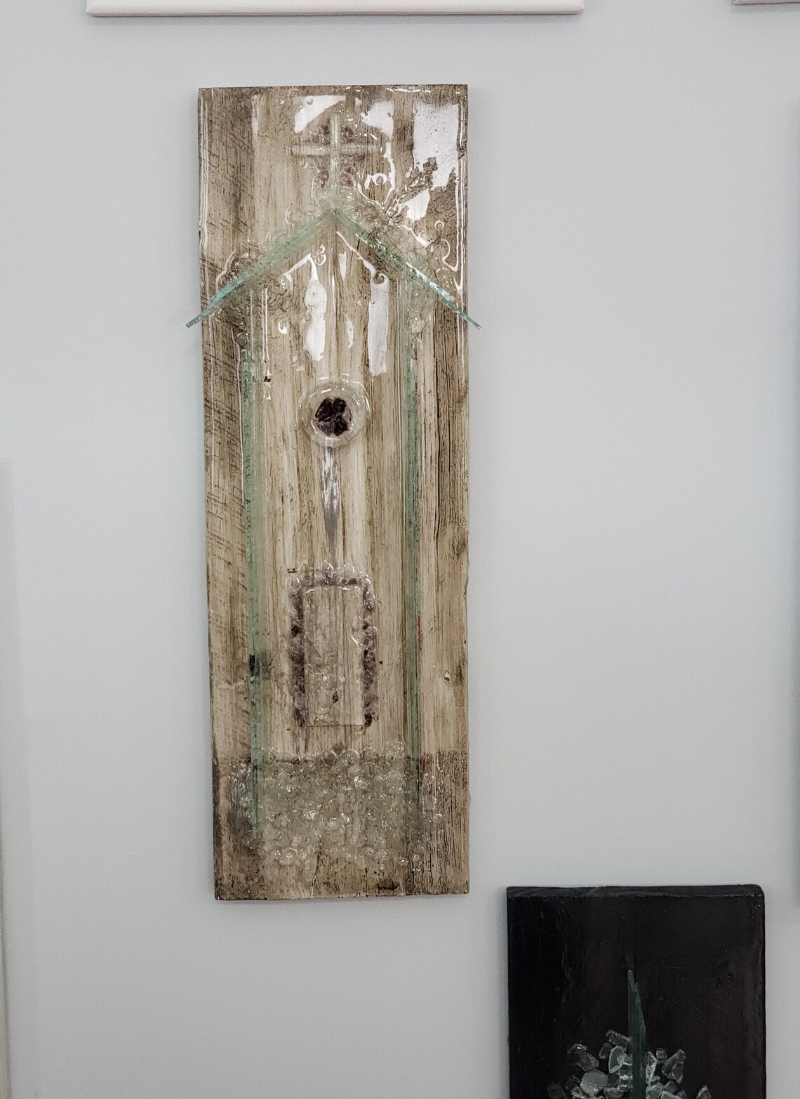 Glass Church Resin Rustic Farmhouse Chic Mixed Media | Etsy