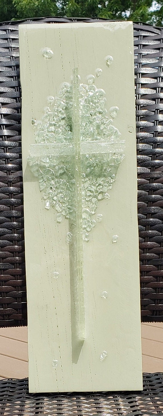 Glass Cross, Rustic, Farmhouse Chic, Mixed Media, Inspiration, Faith ...