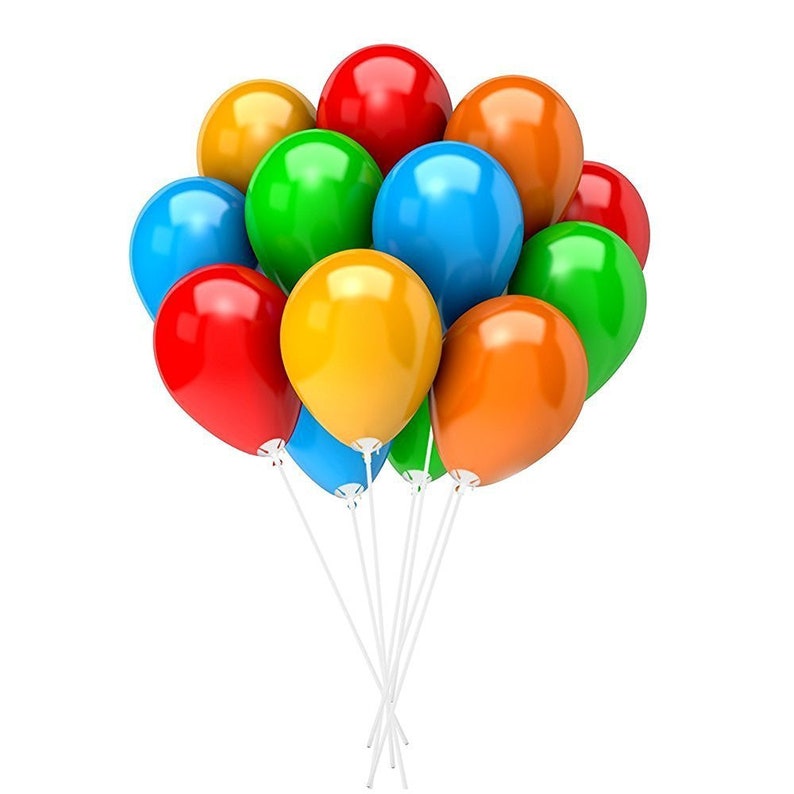 Long Latex Balloon Sticks With Cups Birthday Wedding Party Balloons ...