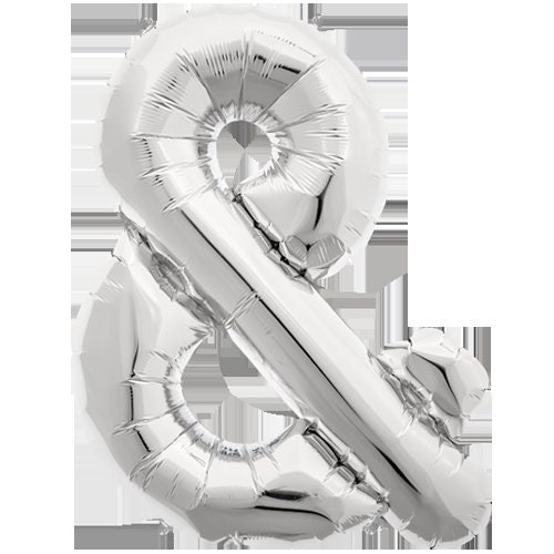 18 inch Silver Cursive Script Foil Letter Small Balloons | Etsy