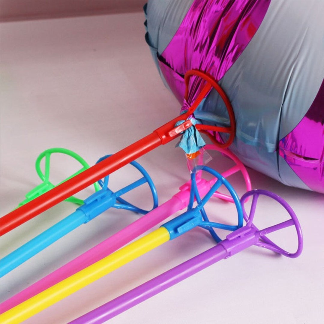 Long Foil Balloon Holding Sticks W Cups Birthday Wedding Big BOBO ...