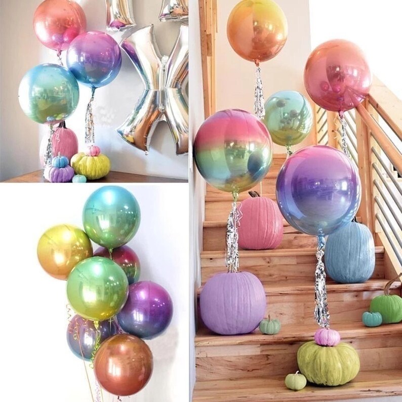 10" 18" 22" 32" Inch 4D Round Sphere Ball Foil Balloons Mylar Balloon ...