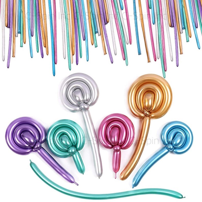 9 Color Metallic Twisting Latex Balloon 260Q Magic Balloons Animal ...
