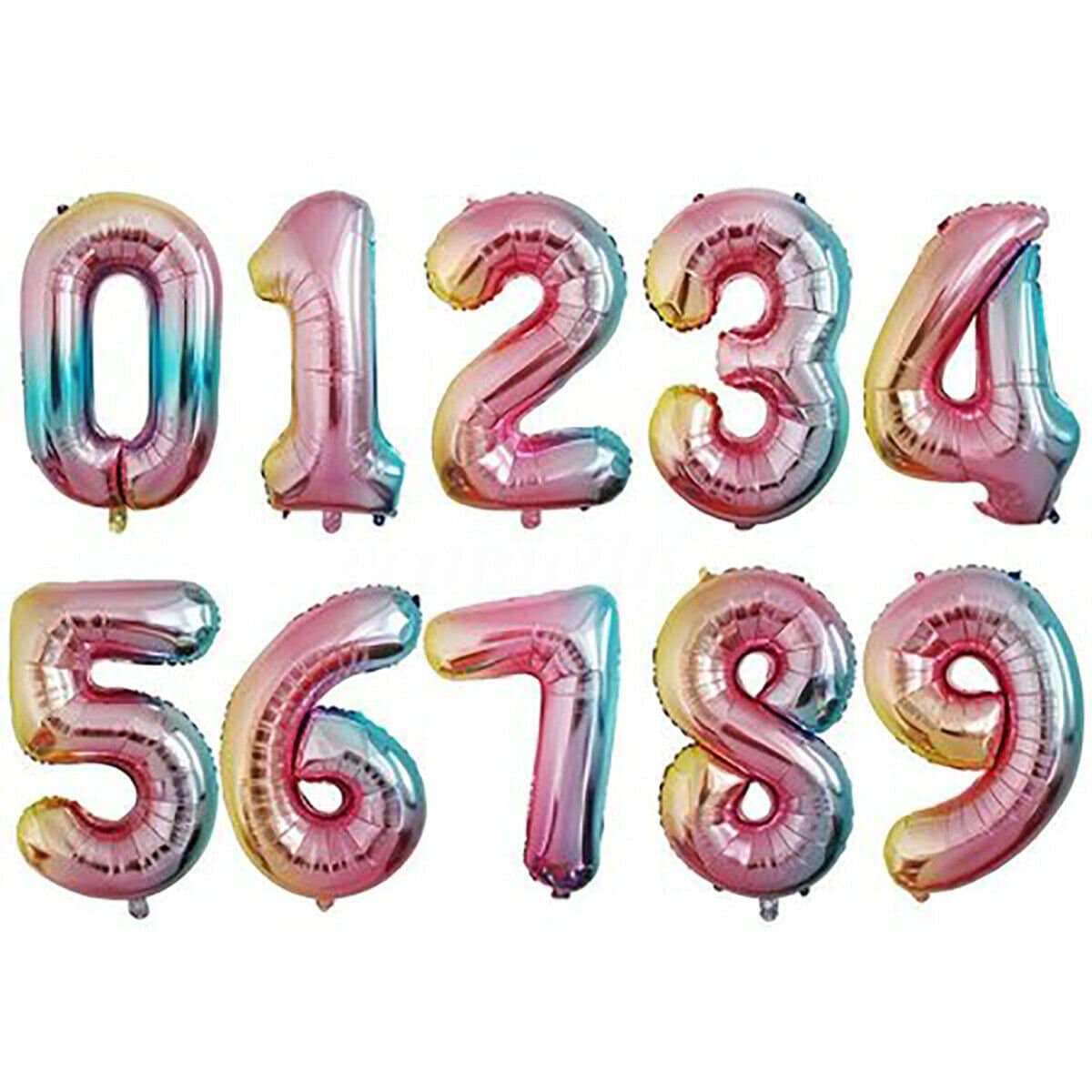 40 inch Gradient Large Foil Number Balloons Big Balloon | Etsy