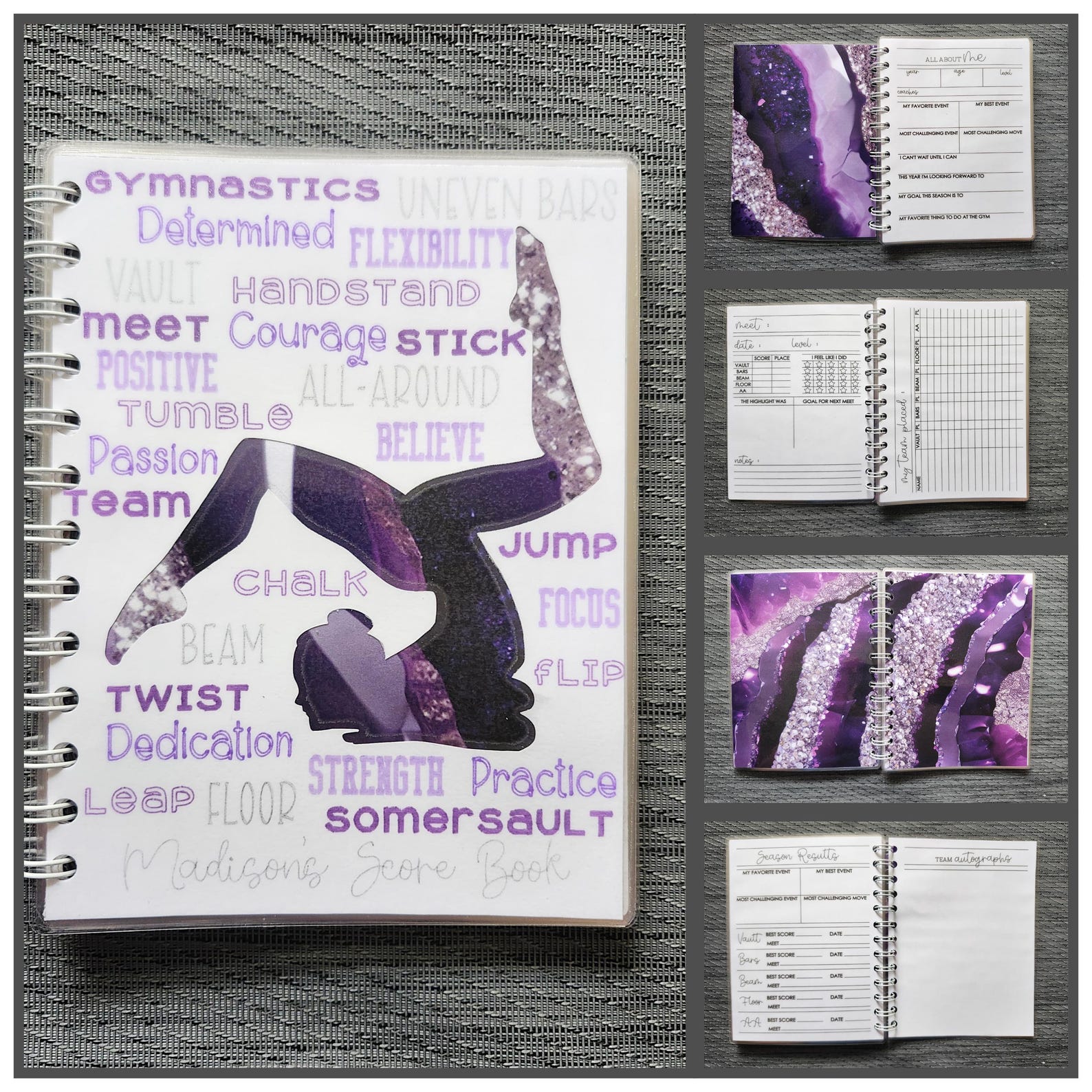 Personalized Gymnastics Score Book - Etsy