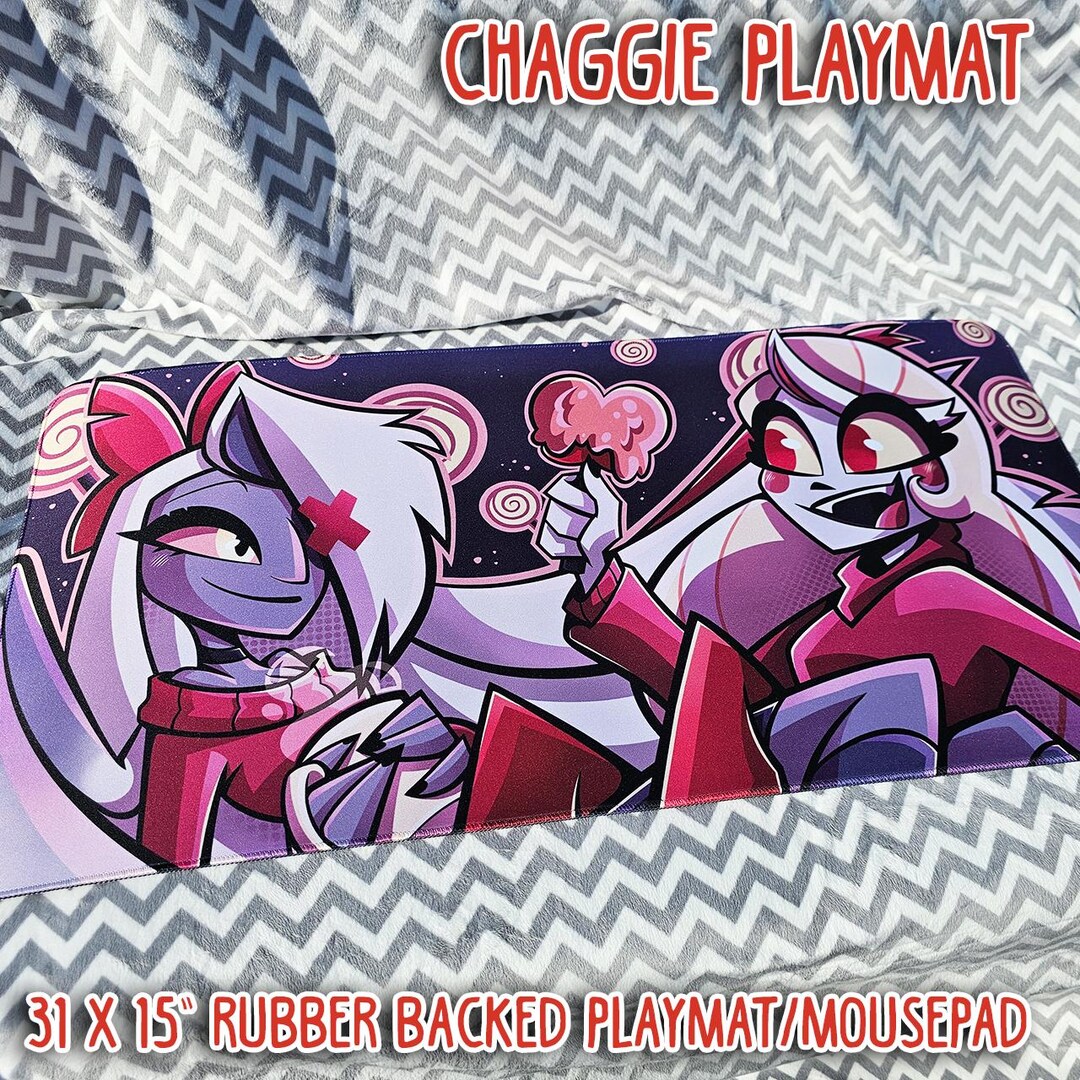 Hazbin Hotel- CHAGGIE Halloween PLAYMAT/MOUSEPAD [~31 X 15"] - Etsy