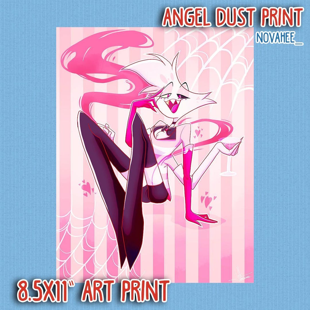 Hazbin Hotel Angel Dust Print by Novahee - Etsy