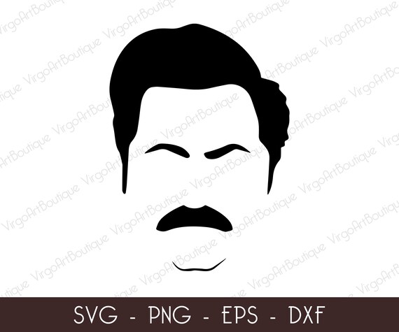 Ron Swanson Svg Png Eps Dxf Ron Swanson Moustache Parks And | Etsy