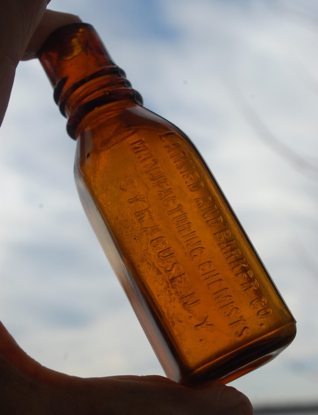 LARNED & BARKER Co. Rare Vintage Tablet Bottle Syracuse NY Late 1800s ...