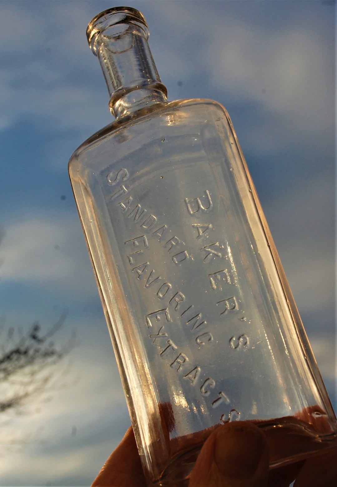 BAKERS Certified Flavoring Extracts, Late 1800s Bottle, Springfield MA ...