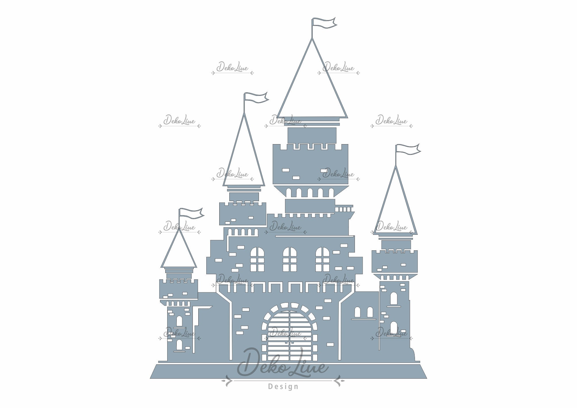 Castle SVG Bundle Cut Files for Cricut, Princess Castle Silhouette ...