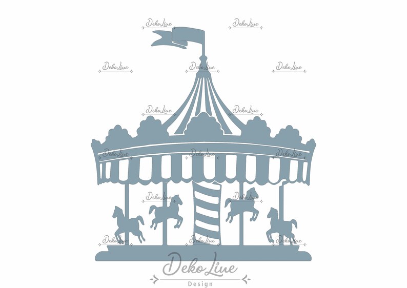 Carousel SVG Bundle Cut Files for Cricut, Carousel Silhouette Digital ...