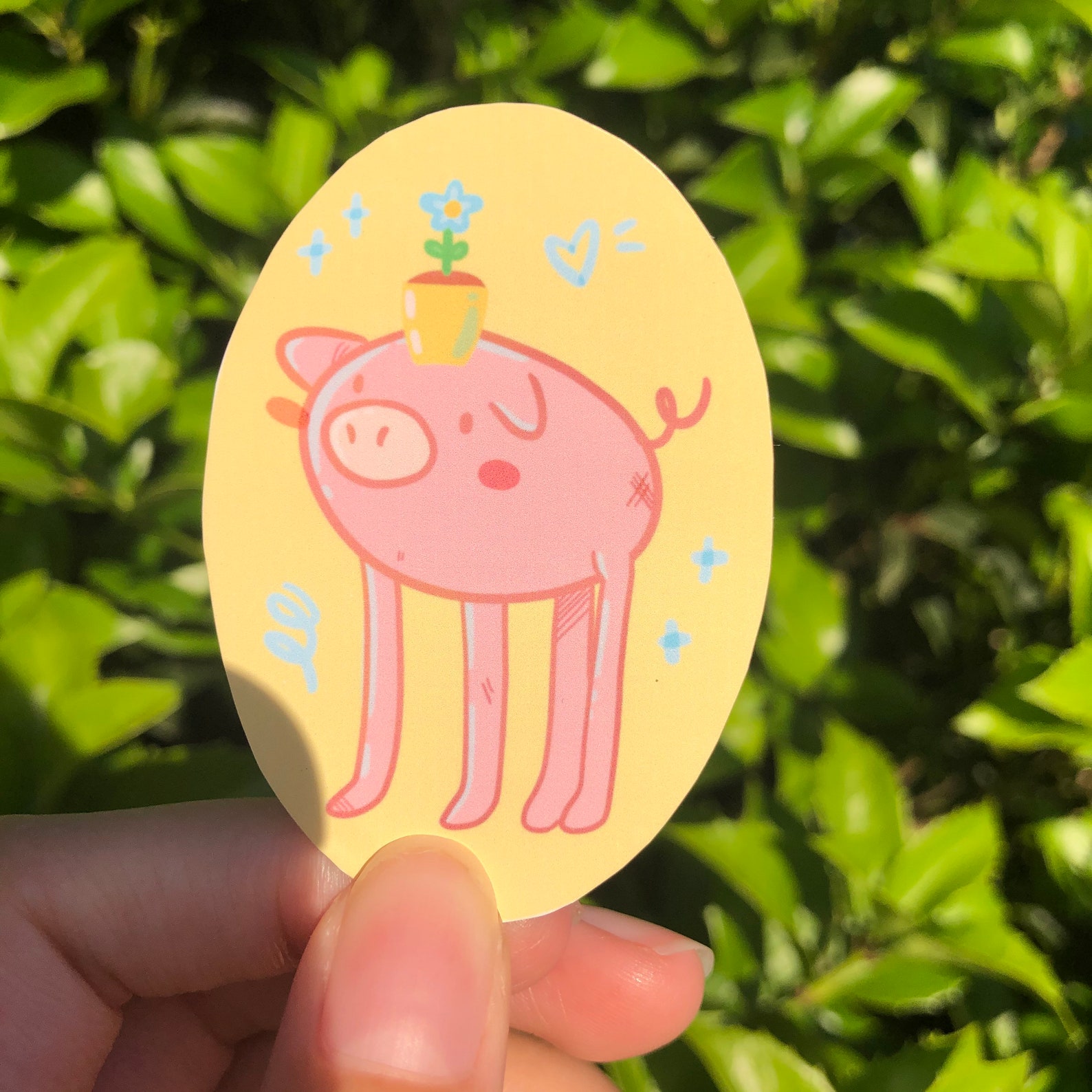 Tall pig sticker Pig meme sticker Cursed image stickers | Etsy