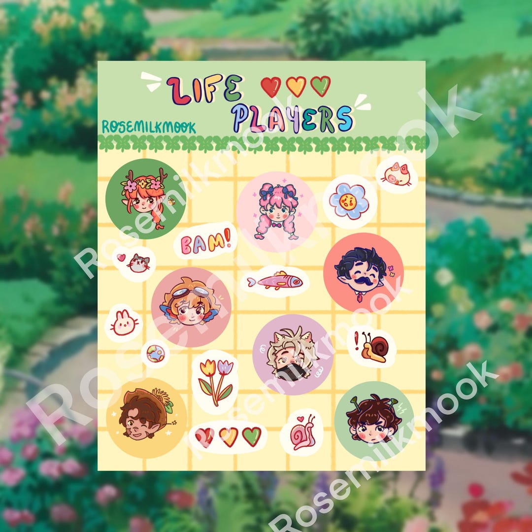 Grian Scar Mumbo Hermitcraft Life Series Sticker Vinyl Sheet, Life ...