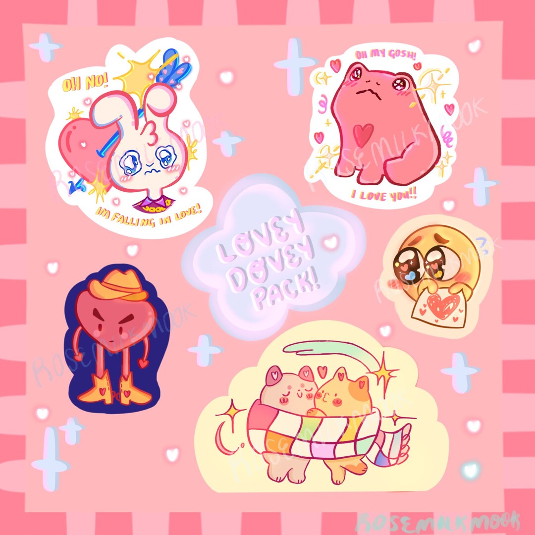 Lovey Dovey Cute Stickers Grab Bag Kawaii Cute Sticker - Etsy