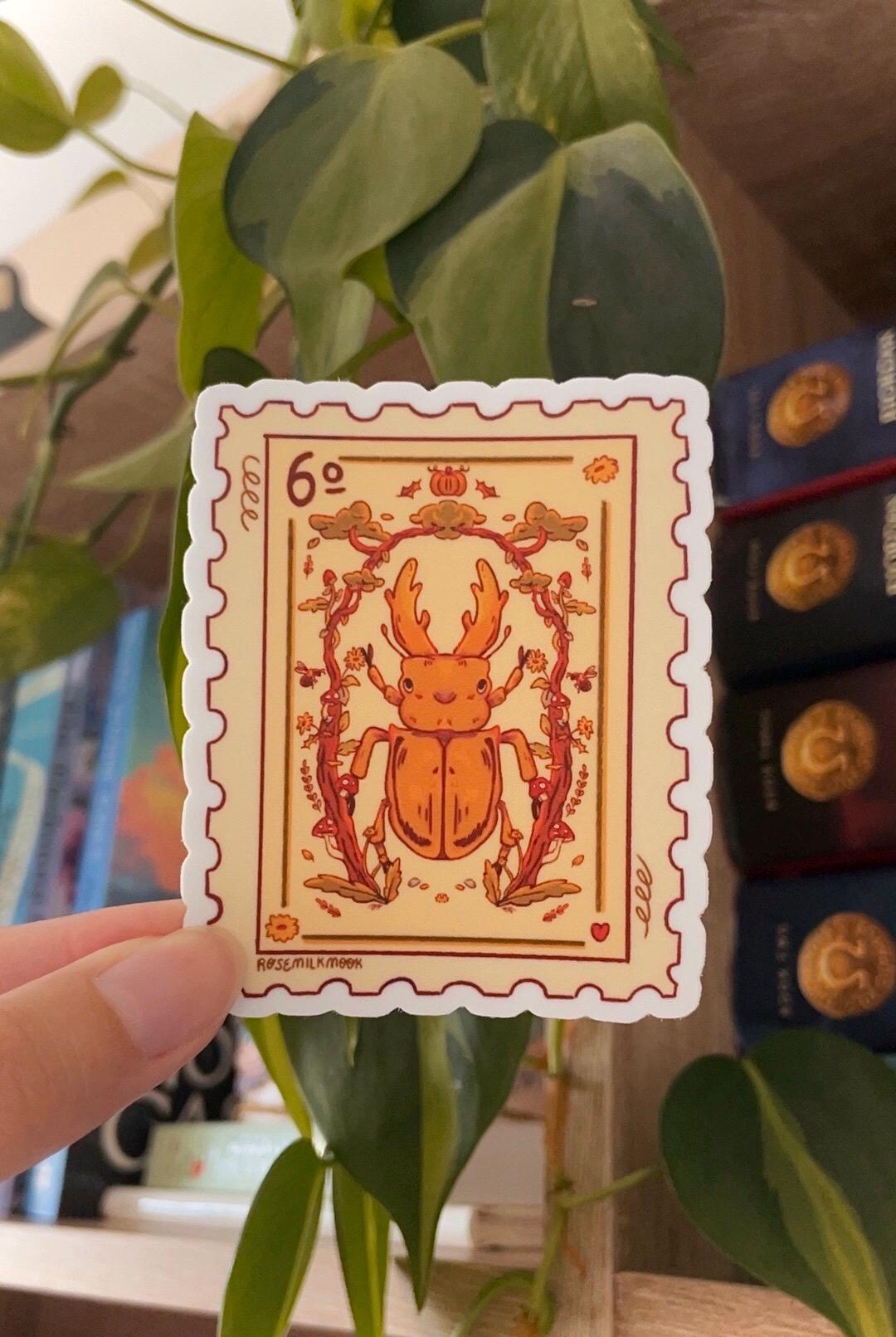 Cute Beetle Sticker -cute Bug Sticker- Laptop Water Bottlehydroflask ...