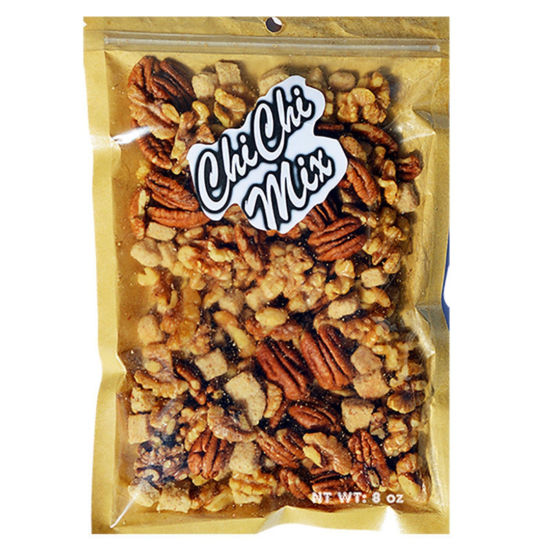 Chichi Mix Trail Mix almond-flour Chinchin, Walnuts, and Pecans, 8 Oz ...