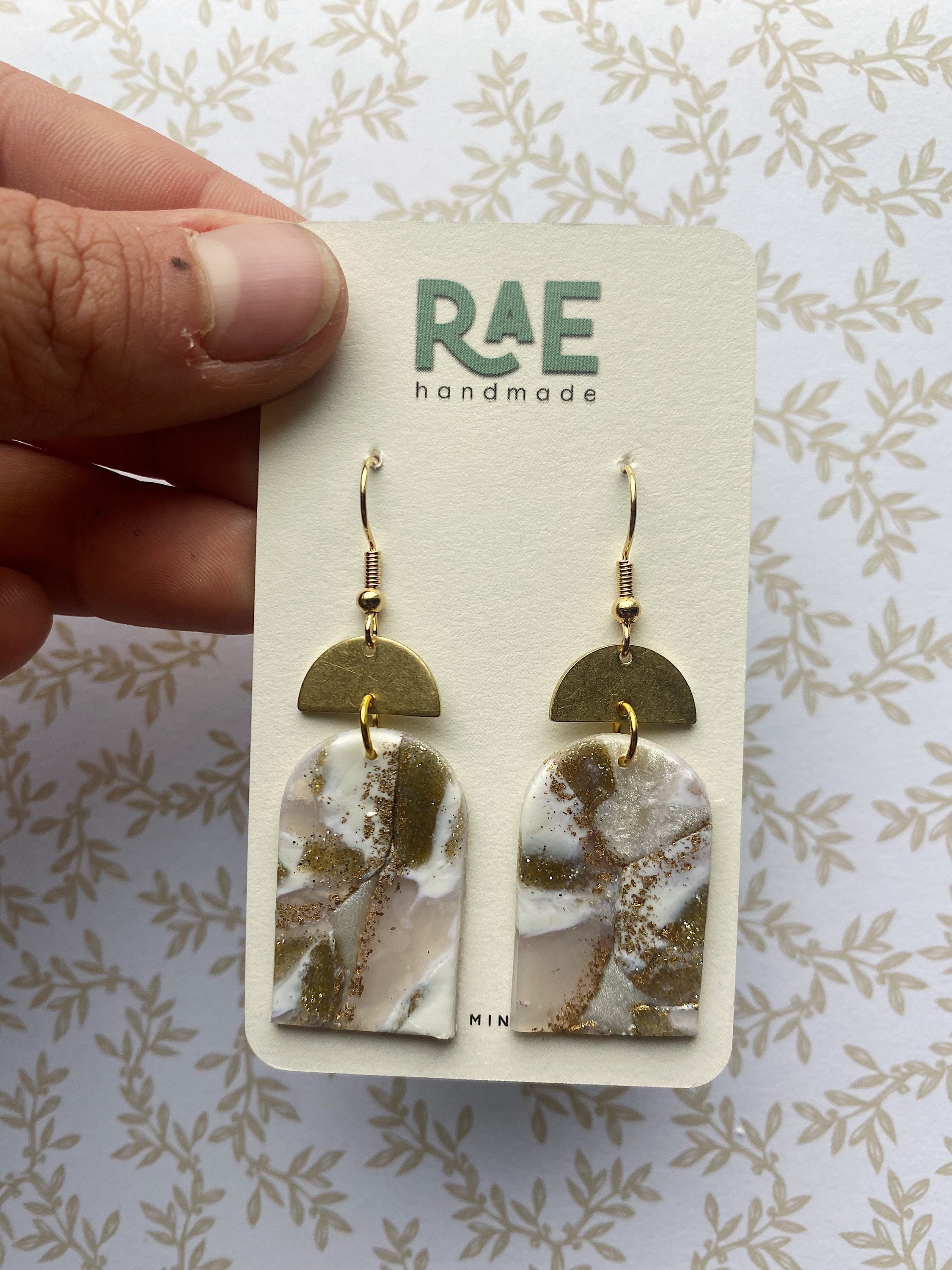 Gold and Translucent Dangles - Etsy