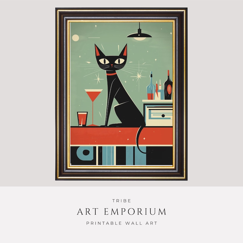 Atomic Cat Art - Etsy