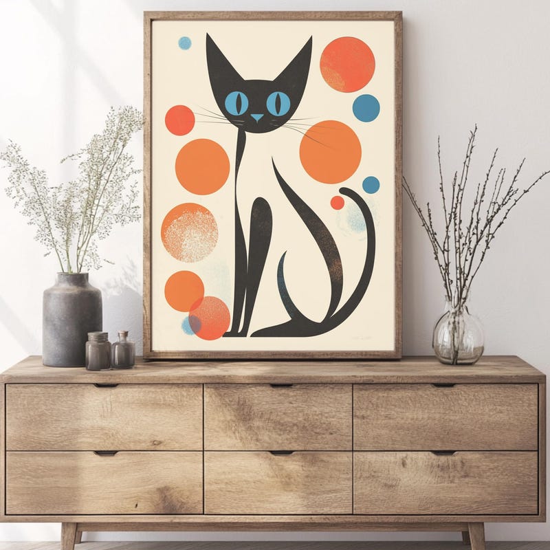 Atomic Cat Art - Etsy