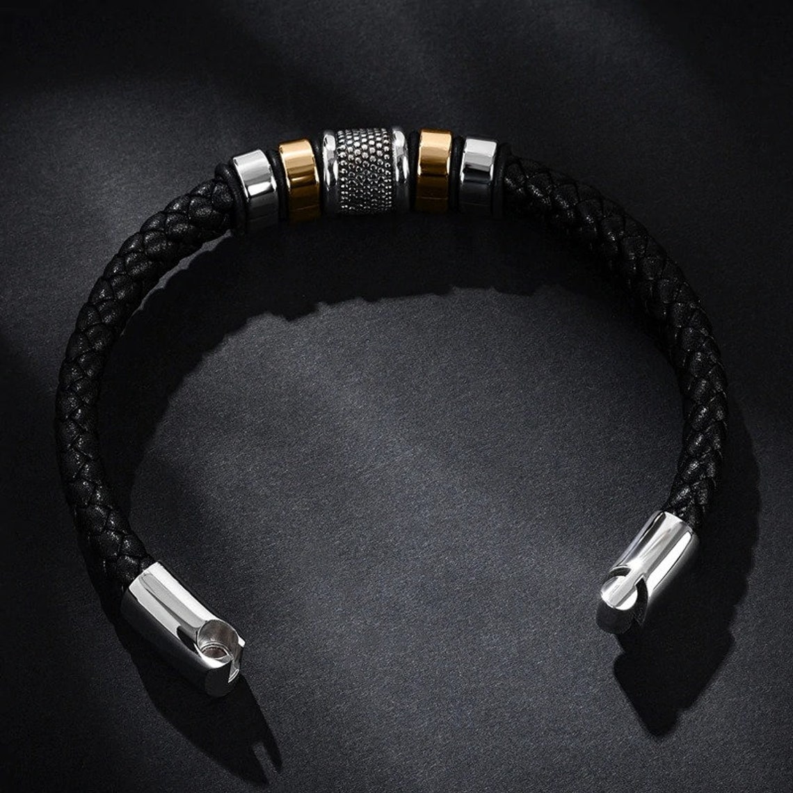 Pulsera de los hombres / pulseras trenzadas Rock Hip Hop moda | Etsy