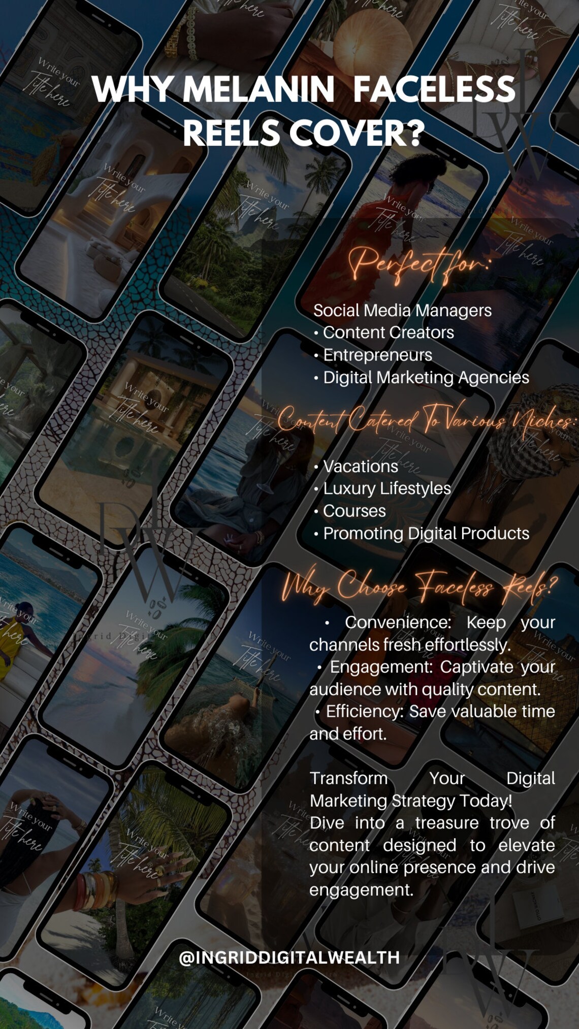 200 Aesthetic Melanin Faceless Reels Covers Reels for Melanin Melanin ...