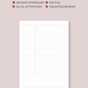 Cornell Method Student Note Taking Paper Printable | School, College ...