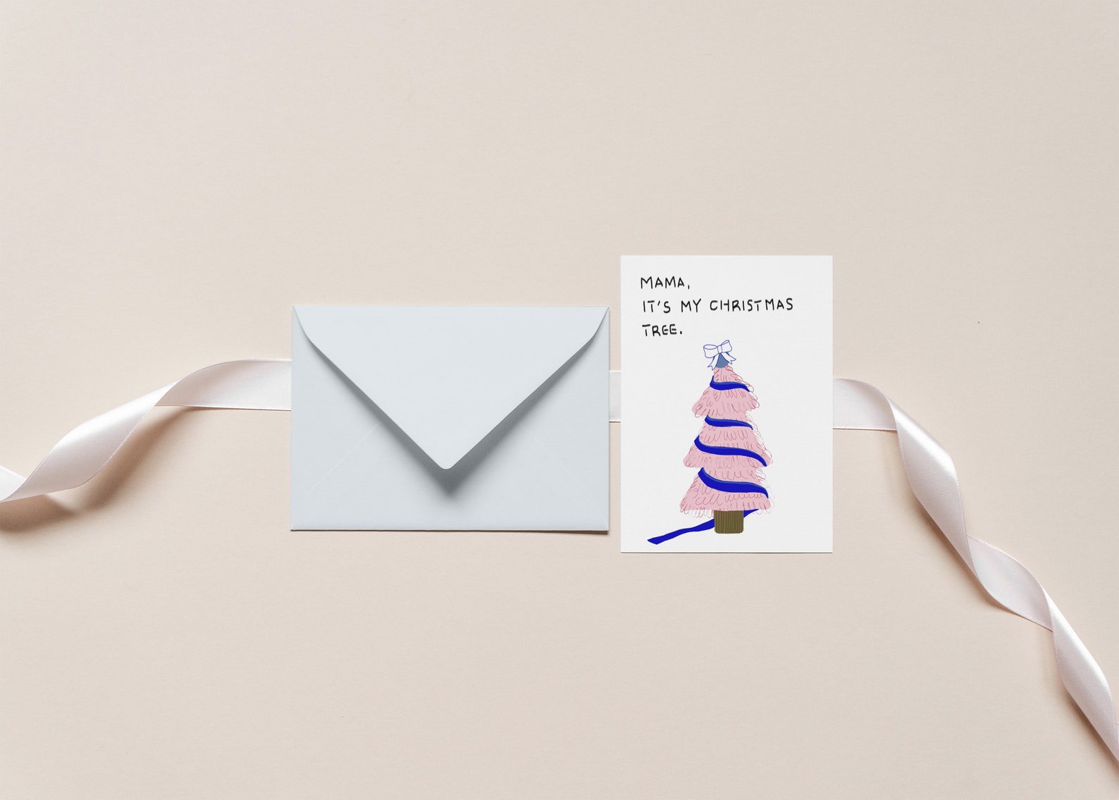 Christmas Folding Card Printable 5X7 | Digital Download Blank Holiday ...