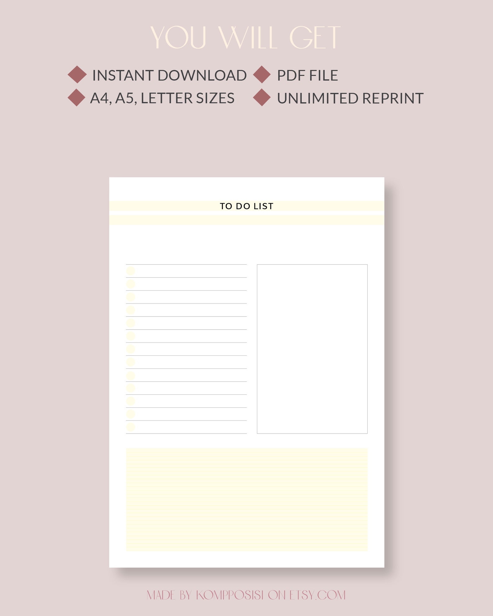 Daily Schedule To-do List Insert | Life Organizer | Productivity Daily ...