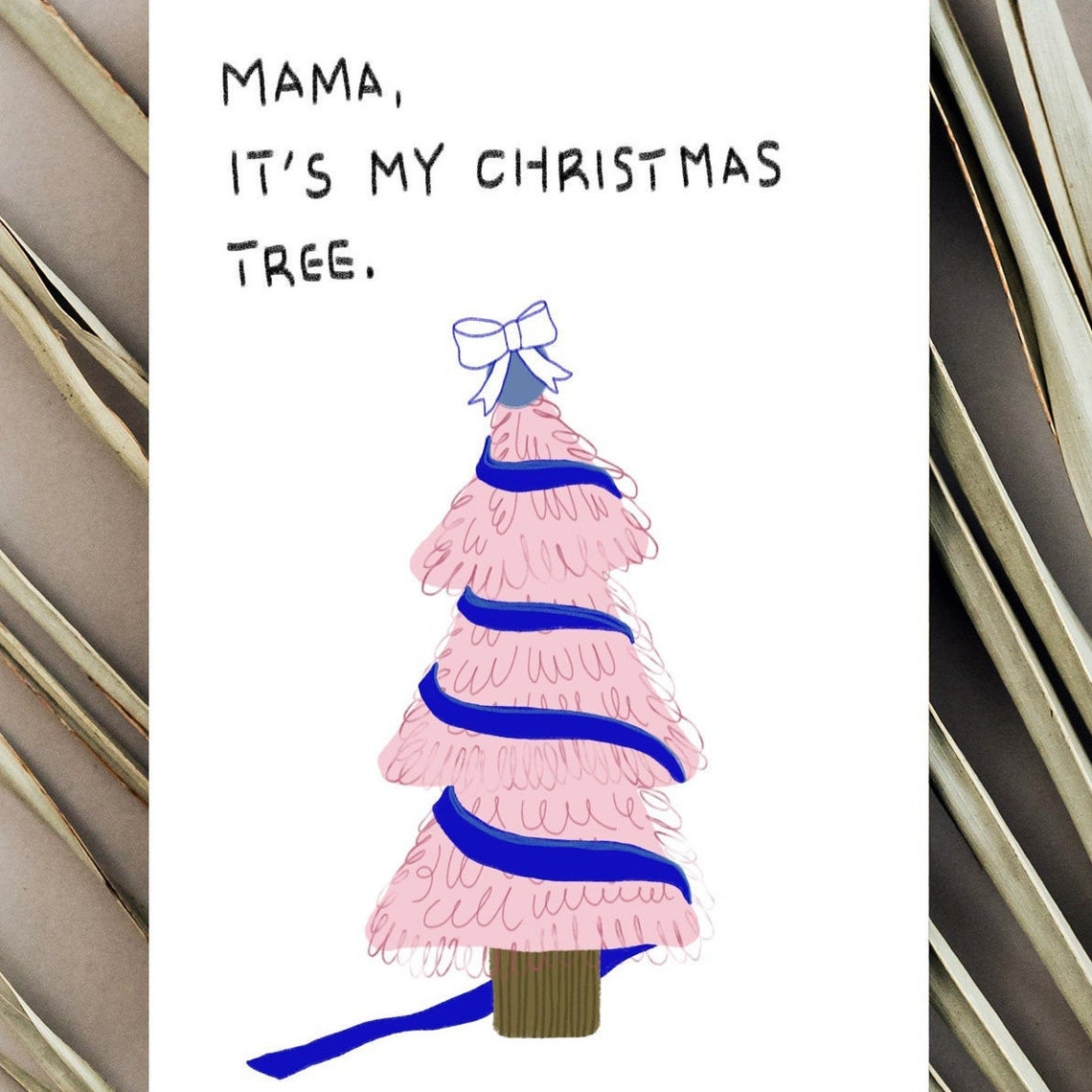 Christmas Folding Card Printable 5X7 | Digital Download Blank Holiday ...