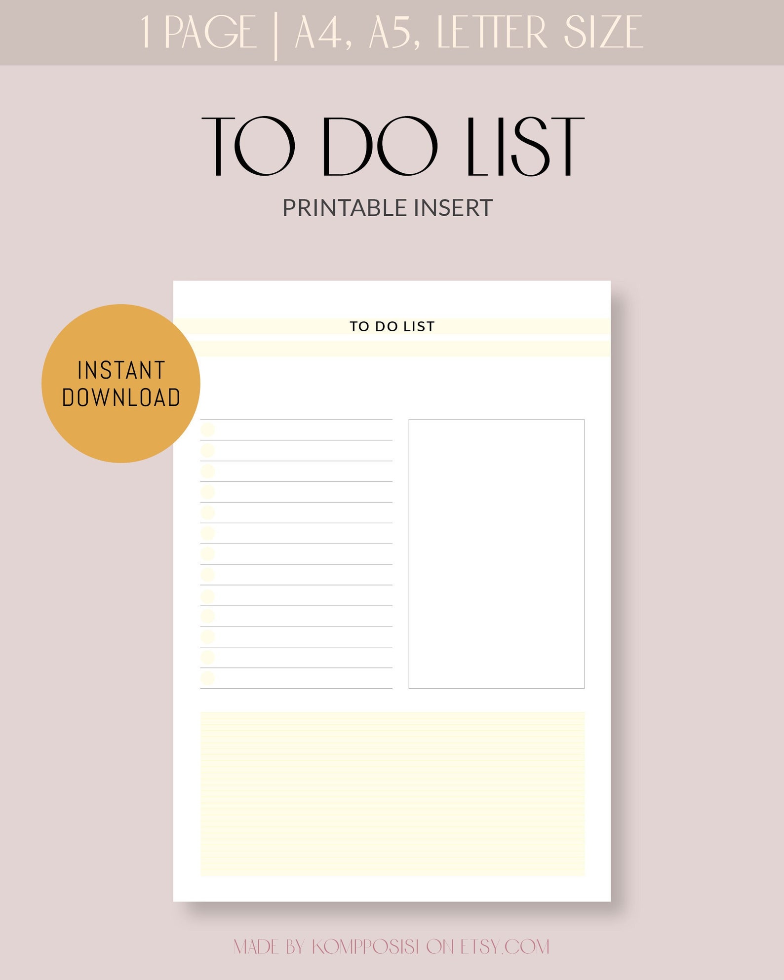 Daily Schedule To-do List Insert | Life Organizer | Productivity Daily ...