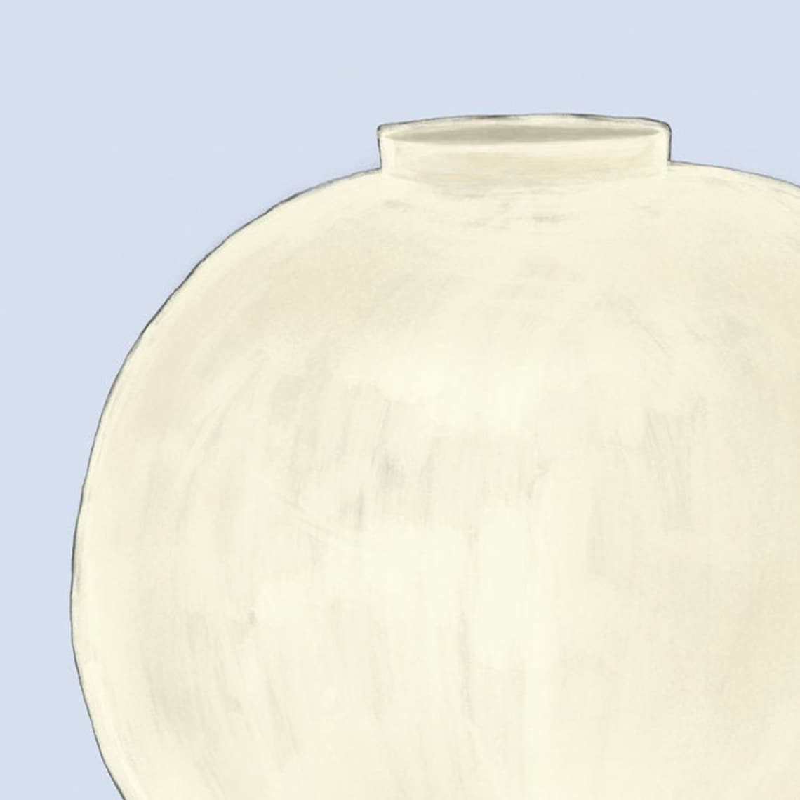 Contemporary Moon Jar Print | Vase Illustration Printable | Modern ...