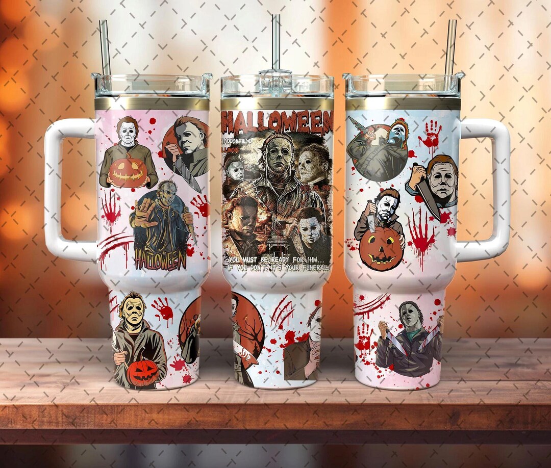 Horror Killers 40oz Tumbler Wrap Png, Movie Characters 40oz Tumbler Png ...