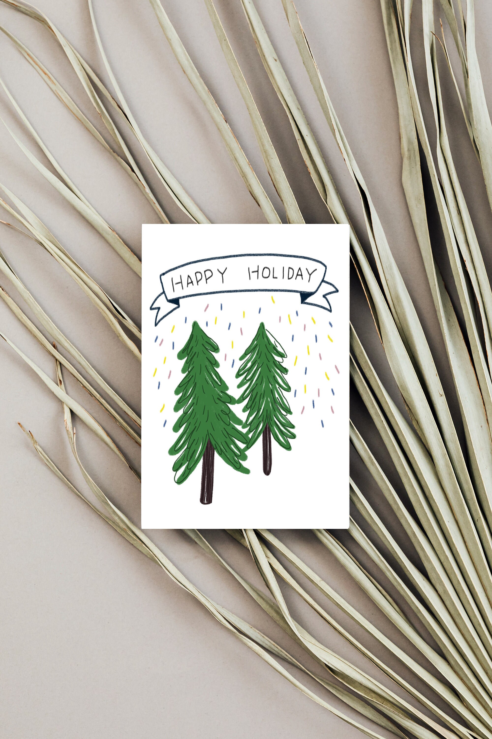 Christmas Folding Card Printable 5X7 Digital Download Blank Holiday ...