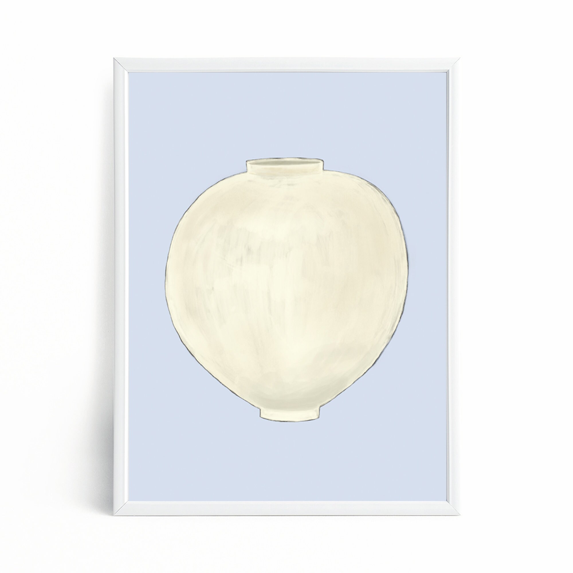 Contemporary Moon Jar Print | Vase Illustration Printable | Modern ...