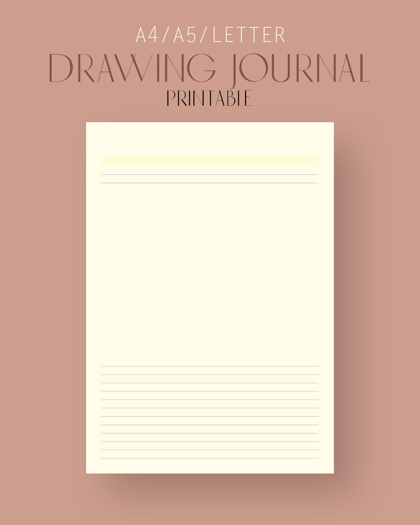Daily Drawing Journal Printable Daily Bullet Journal | Etsy
