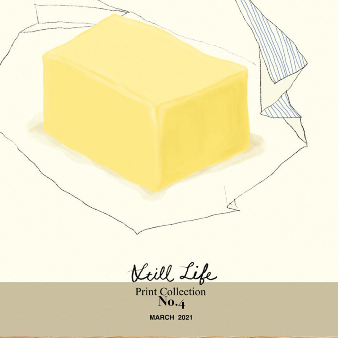 Midcentury Butter Art Print | Elegant Food Art Print | Modern Kitchen ...