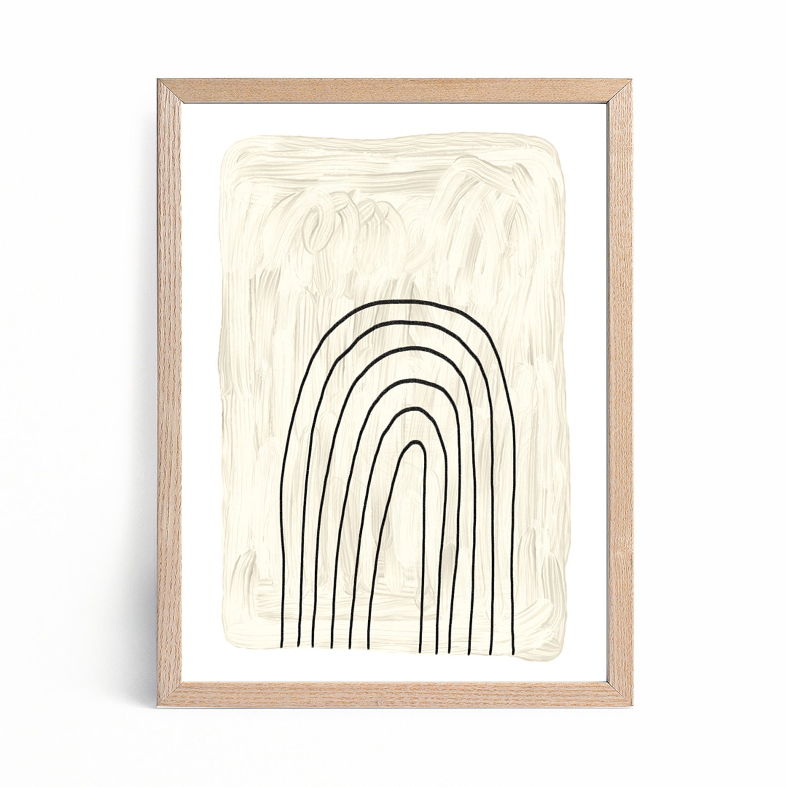 Abstract Rainbow Art Print Rainbow Line Art Printable Modern Rainbow ...