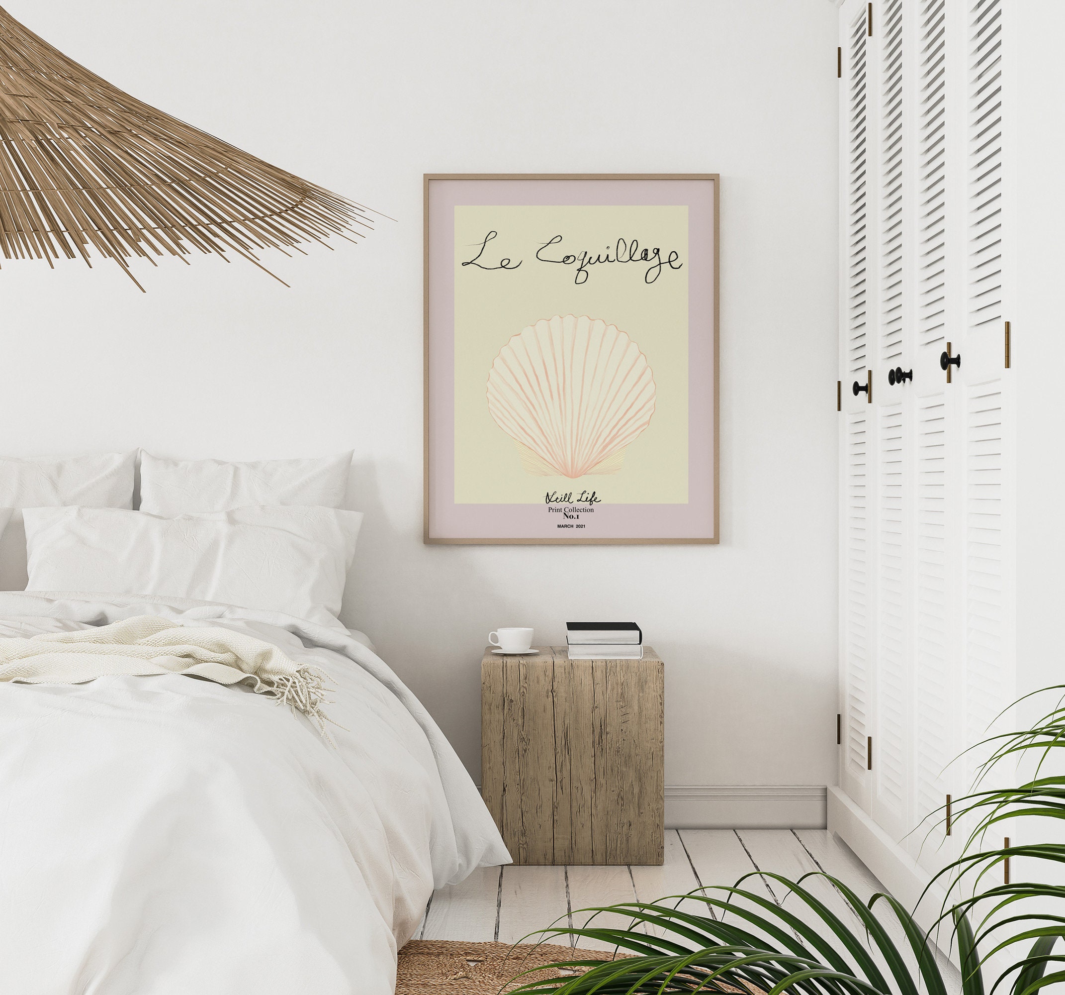 Shell Art Wall Hanging for Beach House Coastal Sea Shell Art Print ...