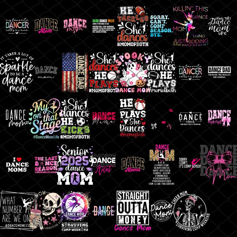100 Dance Mom Png, Dance Mom Bundle, Mother's Day Png, Dance Quotes ...