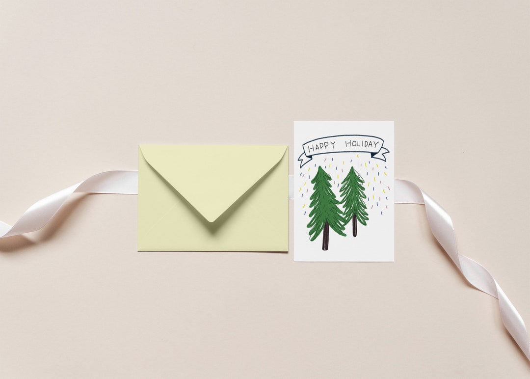 Christmas Folding Card Printable 5X7 | Digital Download Blank Holiday ...