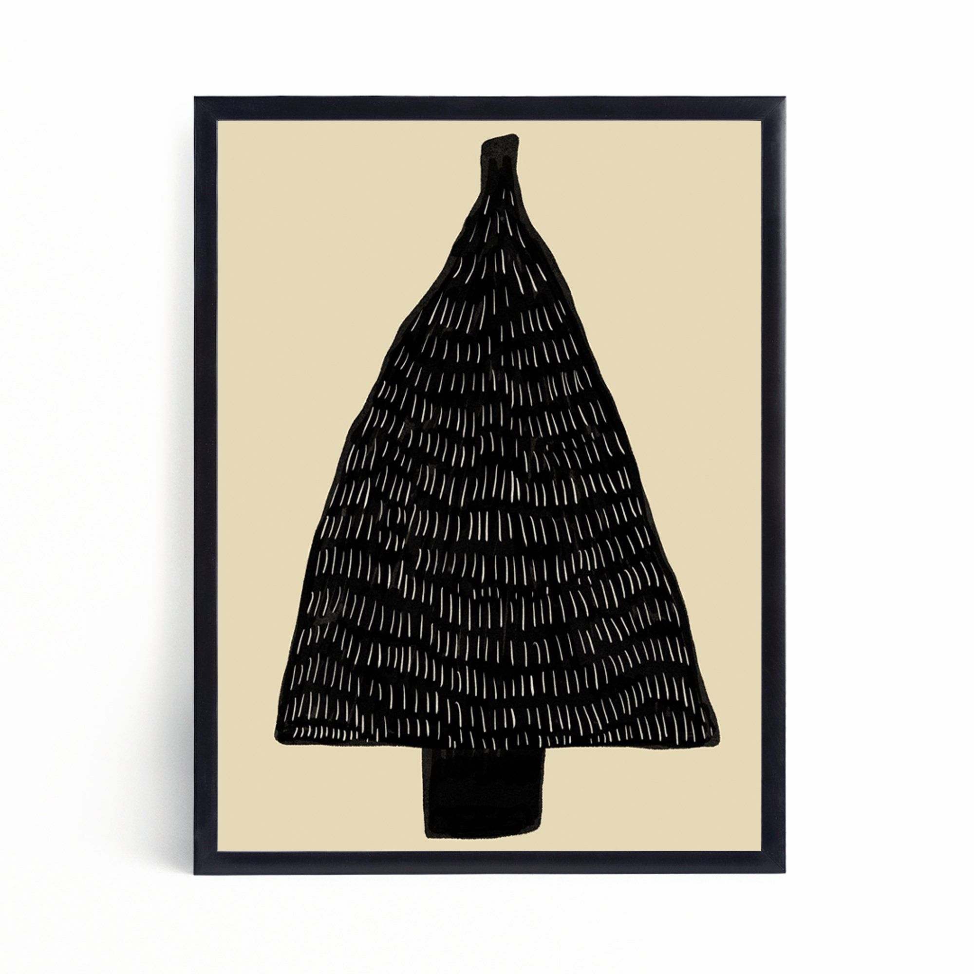 Abstract Christmas Tree Art Print Modern Pine Tree | Etsy