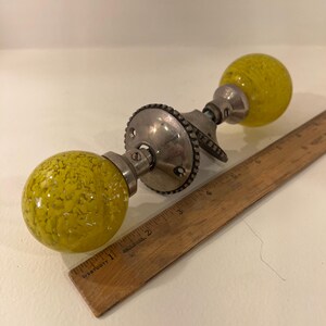 Yellow Blown Glass Door Knob, Hardware, Vintage Inspired - Etsy