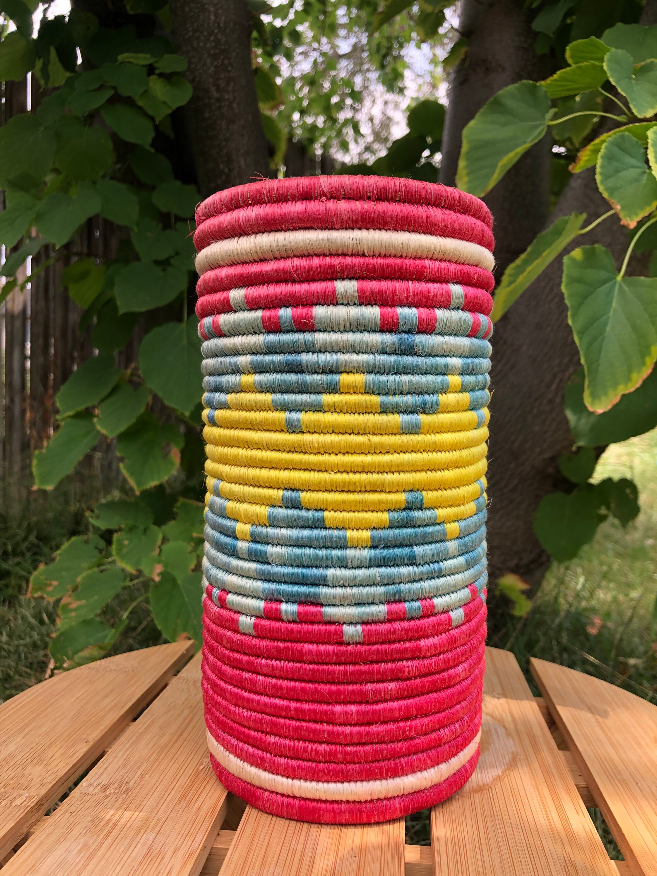 Home & Living Vases Rwanda Hand Woven Basket Vase Wicker Basket Boho ...