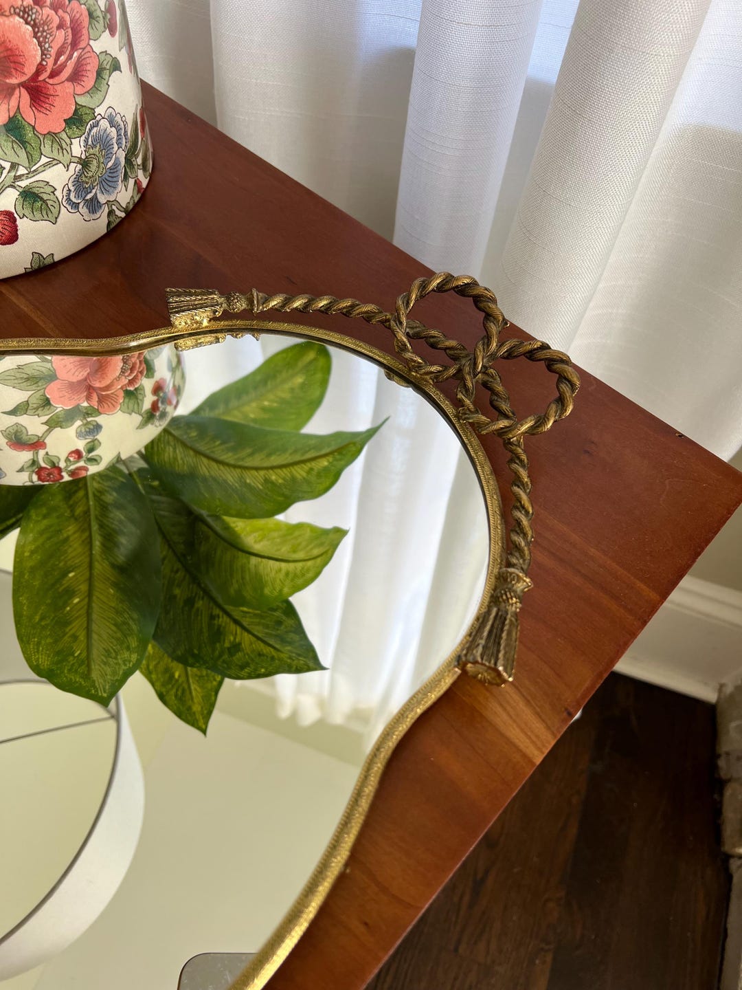 Vintage Gold Rope Bow Vanity Mirror: Hollywood Regency Decor - Etsy