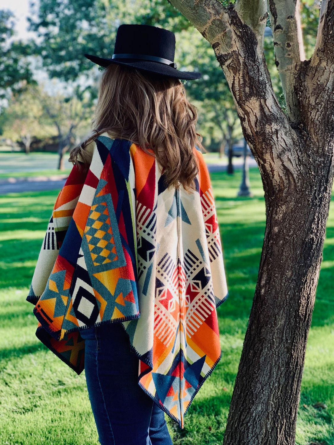 Fire Legend Wool Poncho Pendleton® Wool Pull-Over Poncho | Etsy