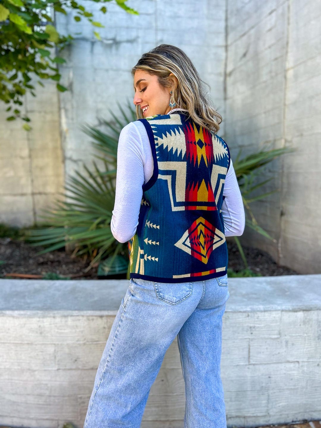 Pendleton Wool Vest: Century Harding Blanket Design - Etsy