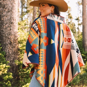 Fire Legend Wool Poncho, Pendleton® Wool Fire Legend Blanket, Pull-over ...